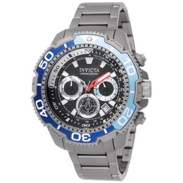Invicta TI-22 49493 Herrenarmbanduhr - Quarzwerk - Titan mit Schwarzem Zifferblatt - 48 mm