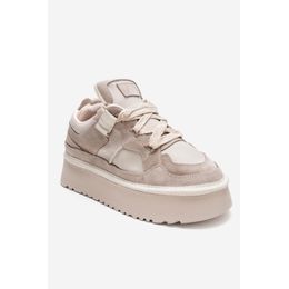 Riven Leder Plateau Turnschuh Damen