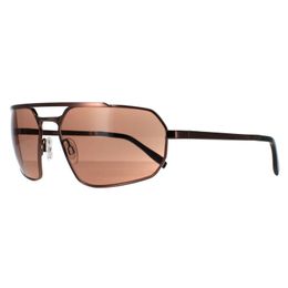 Serengeti Rechteckige Herren Shiny Bronze Saturn Fahrer Hinkley