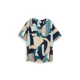Tom Tailor Damen Bluse mit Muster, gr&uuml;n, Gemustert, Gr. 36