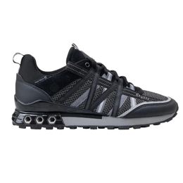 Cruyff - Sechseck Sneaker f&uuml;r Damen, Wildleder, Hex-Tech (Schwarz/Grau)