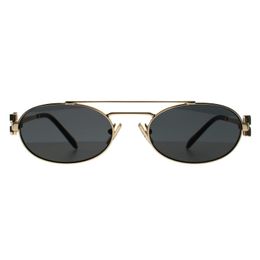 Miu Miu Oval Damen Blassgold Dunkelgrau MU 54ZS