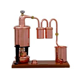 ich-zapfe Destille, Destillierger&auml;t, Destillationsapparatur - Alembic Rum Type Premium, mit Spiritusbrenner und Thermometer, 0,7L