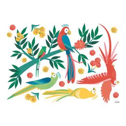 lilipinso Wandsticker L Papageien im Tropenparadies bunt