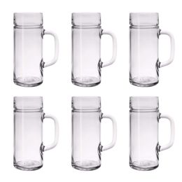 ich-zapfe Bierglas, Bierkrug, Ma&szlig;krug, Bierseidel 6er Set Biergl&auml;ser, Light Mug - 0,5 Liter