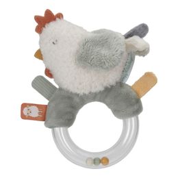 Little Dutch Bei&szlig;ring, Ringrassel, Baby Rassel - Huhn, Little Farm, ab 0 Monaten