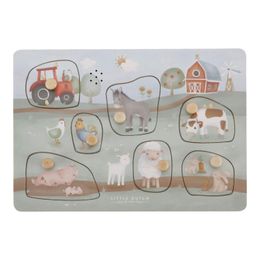 Little Dutch Holzpuzzle, Kinderpuzzle, Soundpuzzle Little Farm - Lernspielzeug mit Tierger&auml;uschen f&uuml;r Kinder ab 12 Monaten