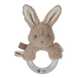 Little Dutch Bei&szlig;ring, Ringrassel, Baby Rassel - Hase, Baby Bunny, ab 0 Monaten