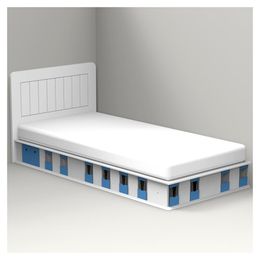 Mathy by Bols BOXES Kinderbett 1 Seite Stall blau 90 x 190