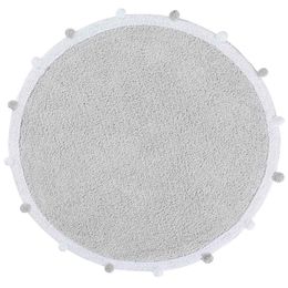 Lorena Canals Teppich rund Baumwolle Bubbly grau