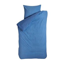 Bink Bettw&auml;sche Tupfen jeansblau 135 x 200