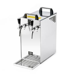 ich-zapfe Kontakt 40/K Zapfanlage, Bierzapfanlage 2-leitig Trockenk&uuml;hlger&auml;t aus Edelstahl, 50 Liter/h, mit Membranpumpe, Green Line