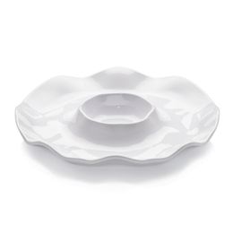 ich-zapfe Ruffle Round Chip & Dip Platte 4er Set, 40,6 cm