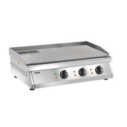 ich-zapfe Saro Griddleplatte, Bratplatte - Fry Top GH 760R, gerillt + glatt