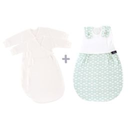 Tr&auml;umeland Tr&auml;umeland Liebmich Babyschlafsack, Schlummersack, Innenschlafsack Set - Wolke mint 3tlg. Set