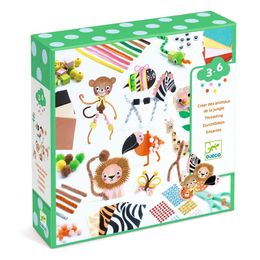 Djeco Bastelset, Kreativit&auml;tsset, Kreativbox - Dschungeltiere