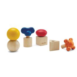 Plan Toys - Motorikspielzeug - Schrauben und Muttern, Gummibaumholz