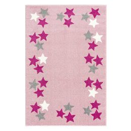LIVONE Teppich Sternenband rosa grau