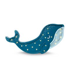 Little Lights Nachtlicht Kinder, Nachtlampe Walfisch - 100% Kiefernholz natur