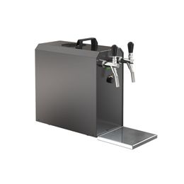 ich-zapfe Untertheken Komplett Set - Zapfanlage, Durchlaufk&uuml;hler, Trockenk&uuml;hler, Bierzapfanlage - STREAM 50K mit Luftpumpe, 2-leitig, bis zu 55 l/Std, BLACK EDITION