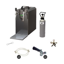 ich-zapfe Komplett Set - Zapfanlage STREAM 50 Bierkoffer, Bierzapfanlage, Durchlaufk&uuml;hler 2-leitig Trockenk&uuml;hler, bis zu 55 Liter/h