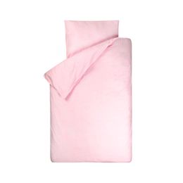 Bink Kinderbettw&auml;sche Bo uni rosa 100 x 135
