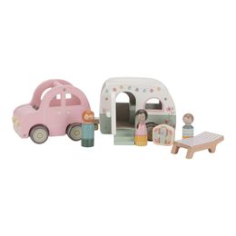 Little Dutch Spielzeugauto Holz - mit Wohnwagen, Mehrfarbig