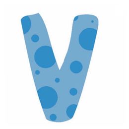 lilipinso Sticker blau Buchstabe v