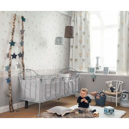 Casadeco My Little World Tapete Heissluftballons braun grau blau