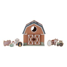 Little Dutch Formensortierspiel, Formen Steckspiel Little Farm - Lernspielzeug aus Holz f&uuml;r Kinder ab 18 Monaten