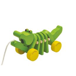 Plan Toys - Nachziehtier - Tanzendes Krokodil, Gummibaumholz