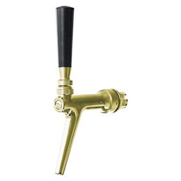 ich-zapfe Zapfhahn, Bierzapfhahn, Schankhahn, Kolbenschankhahn aus Chromnickelstahl, Modell - BA1000, PVD-Goldfarben