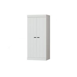 WOOOD - Schrank Connect, 2-t&uuml;rig, Kiefer, weiss, 175x77x56 cm