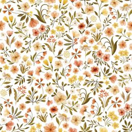 lilipinso Tapete, Kinderzimmer Wandgestaltung, Panorama, Vintage Blumen 50 cm x 10 m