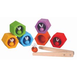 Plan Toys - Geschicklichkeitsspiel Bienenwaben, Gummibaumholz
