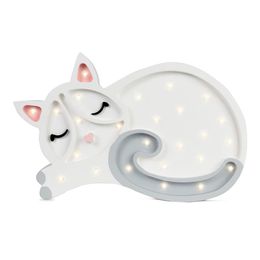 little lights Led Deko Kinderlampe Katze wei&szlig;