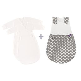 Tr&auml;umeland Tr&auml;umeland Liebmich Baby Schlafsack, Schlummersack, Innenschlafsack Set - Wolke Grau 3tlg. Set