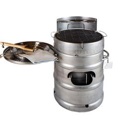 ich-zapfe Grillfass, BBQ Grill, Bierfass Grill, Grilltonne - BBQ, Typ GF501, Das Grillgutrost aus Gusseisen (&Oslash; 36 cm)