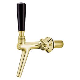 ich-zapfe Zapfhahn, Kompensatorhahn, Bierzapfhahn, Schankhahn aus Chromnickelstahl mit Edelstahl Kompensator, Goldfarben