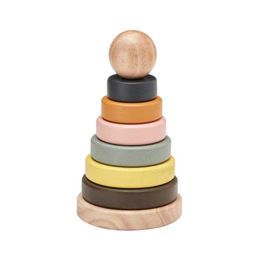 Kids Concept Stapelturm Ringe pastell grau curry