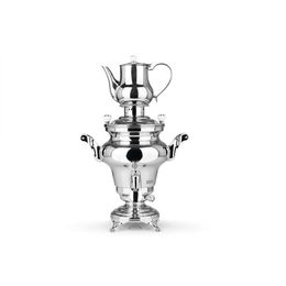 ich-zapfe Samowar mit Teekocher, Russischer Teekessel Elektrisch - Rebecca III, mit Dispenser, Edelstahl, 5L