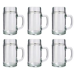 ich-zapfe Bierglas, Bierkrug, Ma&szlig;krug, Bierseidel 6er Set Biergl&auml;ser, Styria - 1 Liter