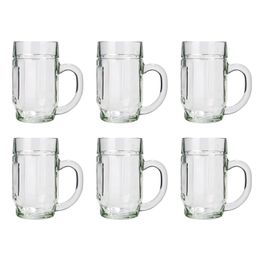 ich-zapfe Bierglas, Bierkrug, Ma&szlig;krug, Bierseidel 6er Set Biergl&auml;ser, Donau - 0,5 Liter