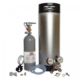 ich-zapfe Komplett Druckfass Set - 19L Soda-KEG + CO2 Flasche + Manometer + Anschl&uuml;sse
