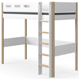 Flexa Nor Hochbett wei&szlig; / Eiche