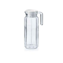 ich-zapfe Wasserkrug, Glaskrug - 1L, Kunststoffdeckel