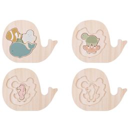 Jabadabado Kinderspielzeug, Holzspielzeug, Steckpuzzle - Korallen