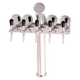 ich-zapfe Schanks&auml;ule, Bierzapfs&auml;ule 5-leitig, Modell Tower T5, Elegante & Hochwertige f&uuml;r Bars & Restaurants