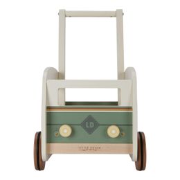 Little Dutch Lauflernwagen Holz Vintage Bus: Gehfrei & Spielzeugkiste mit Gummir&auml;dern - Motorik f&ouml;rdern (ab 18 Monaten)