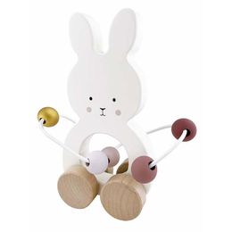 Jabadabado Kinderspielzeug, Schiebetier, Schiebespielzeug - Bunny mit Motorikschleife